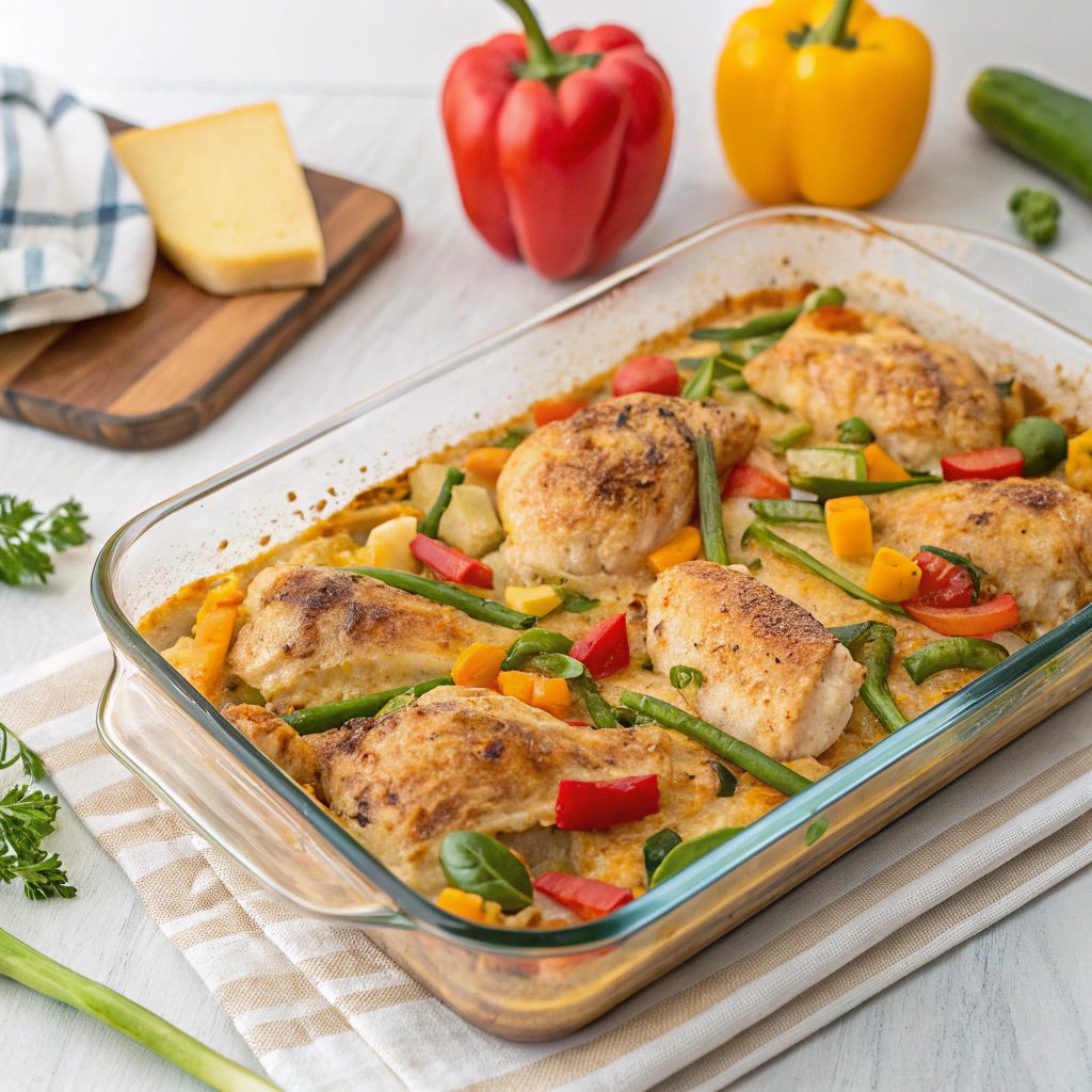 Easy Baked Chicken And Vegetable Casserole Recipe!