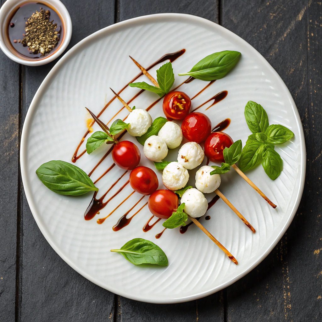 Easy Mini Caprese Skewers Recipe!