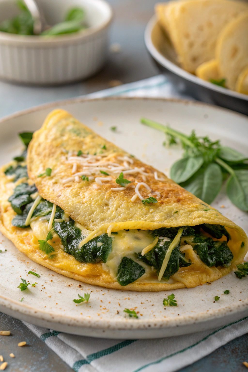 Spinach and Cheese Omelette Recipe | How to Cook Them So Good?