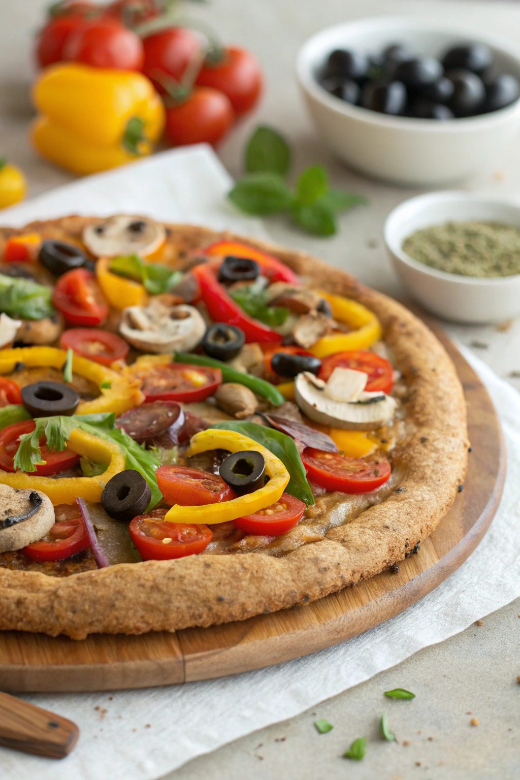 Veggie-Loaded Pizza on Whole Wheat Crust Recipe | How to Cook Them So Good?