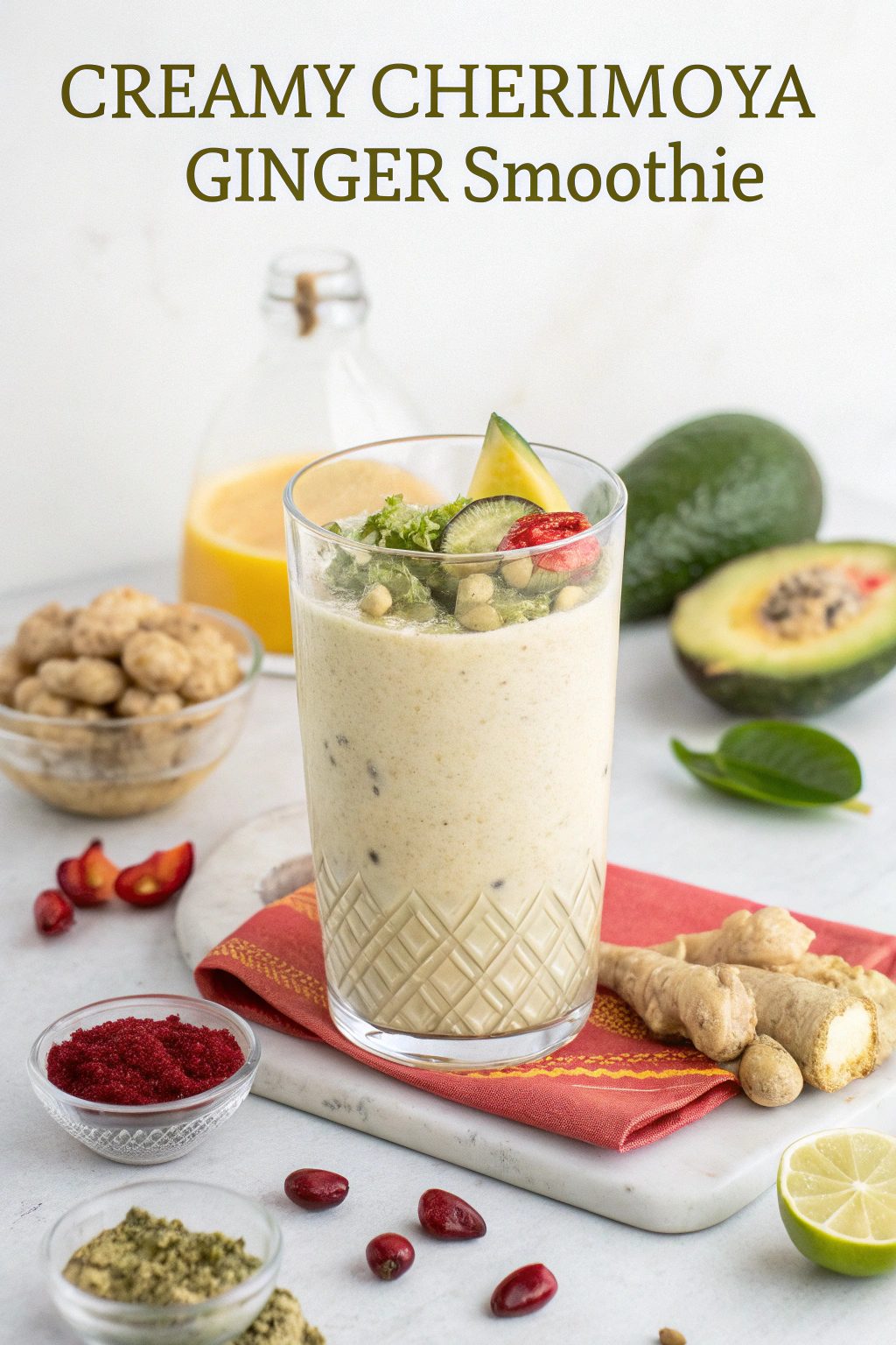 How to Cook Creamy Cherimoya Ginger Smoothie - Easy Steps!